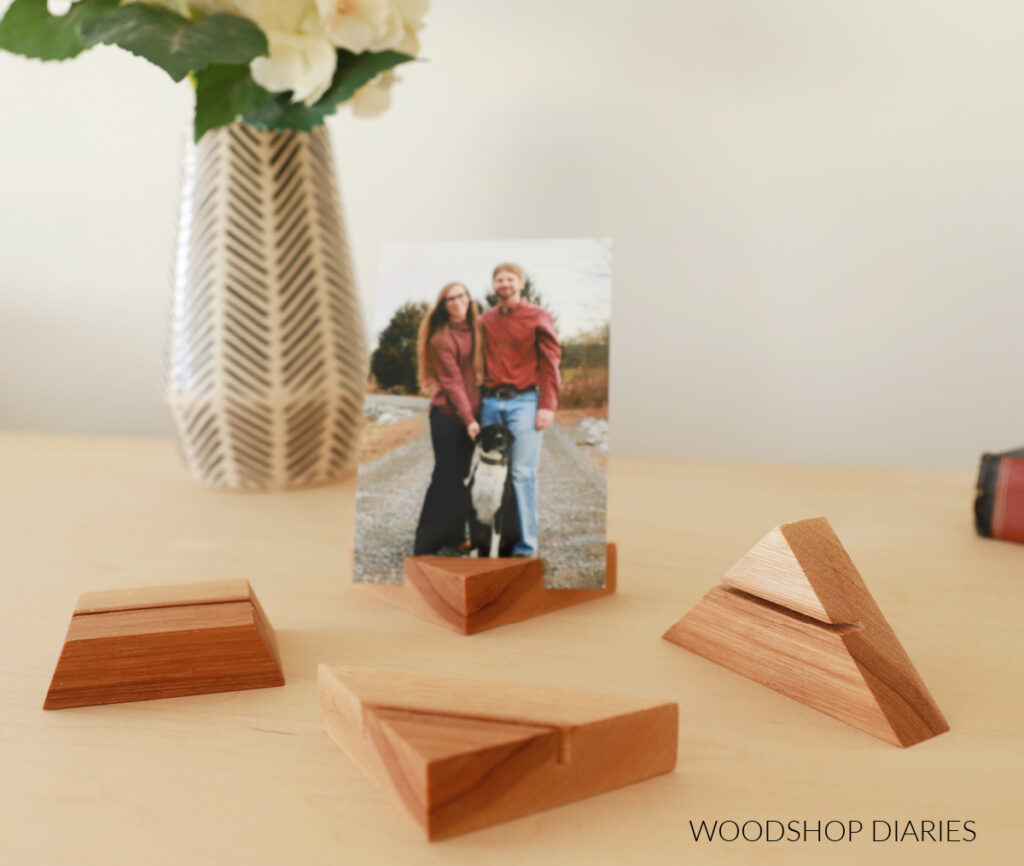DIY Wood Block Photo Stand | From Scraps!