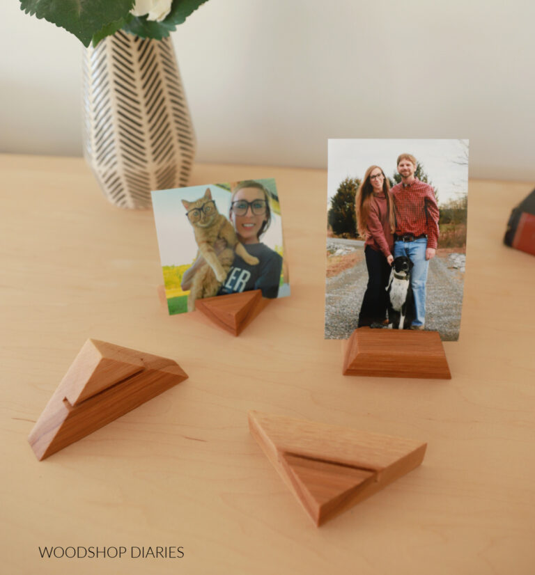 DIY Wood Block Photo Stand | From Scraps!