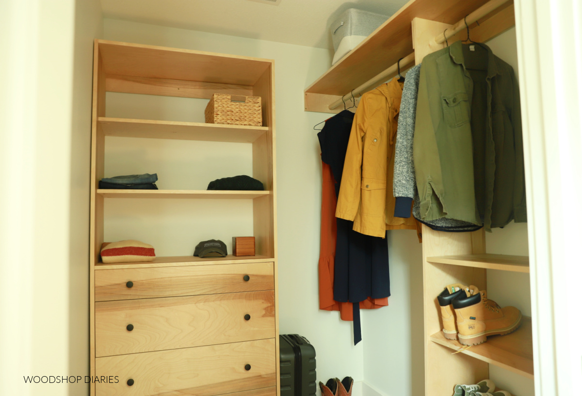 DIY Modular Closet Cabinets for a Small Walk In