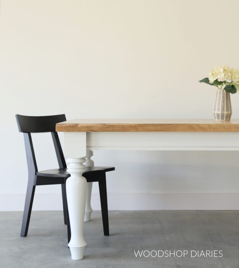 How to Build a Basic DIY Farmhouse Dining Table | with video!