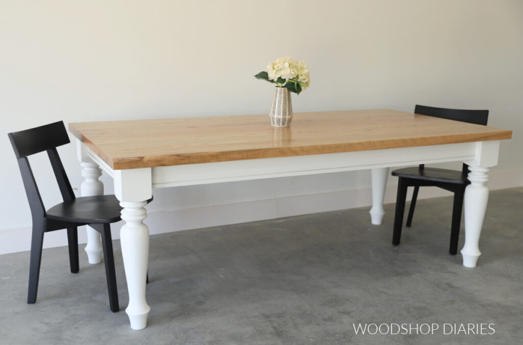 How to Build a Basic DIY Farmhouse Dining Table | with video!