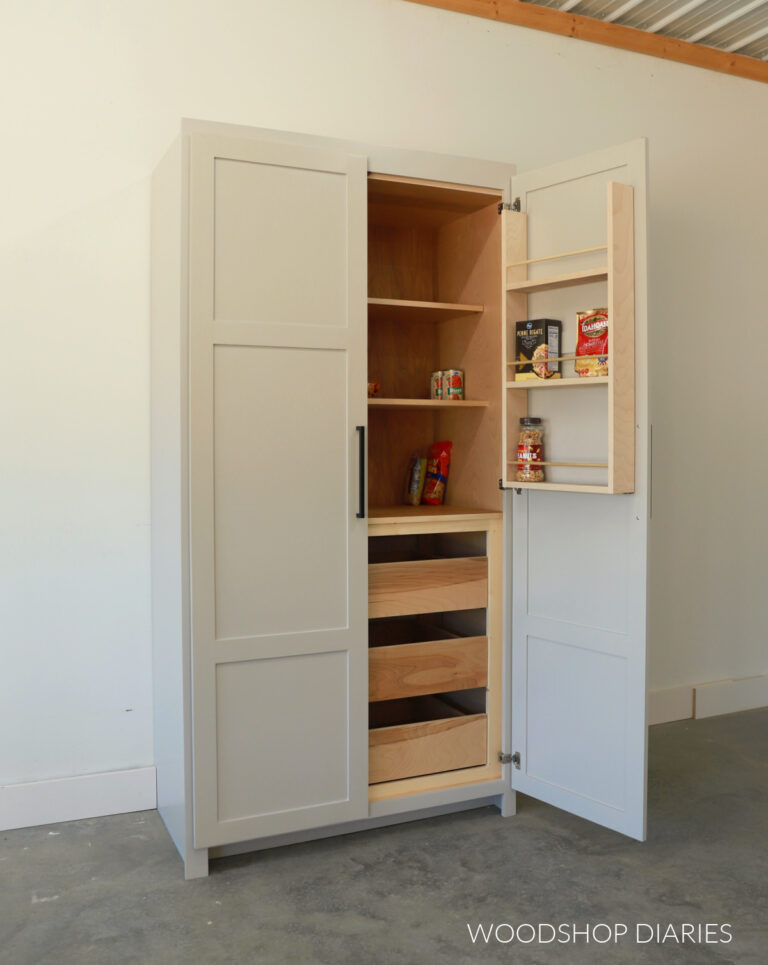 How to Build a Kitchen Pantry Larder Cabinet | PRINTABLE PLANS