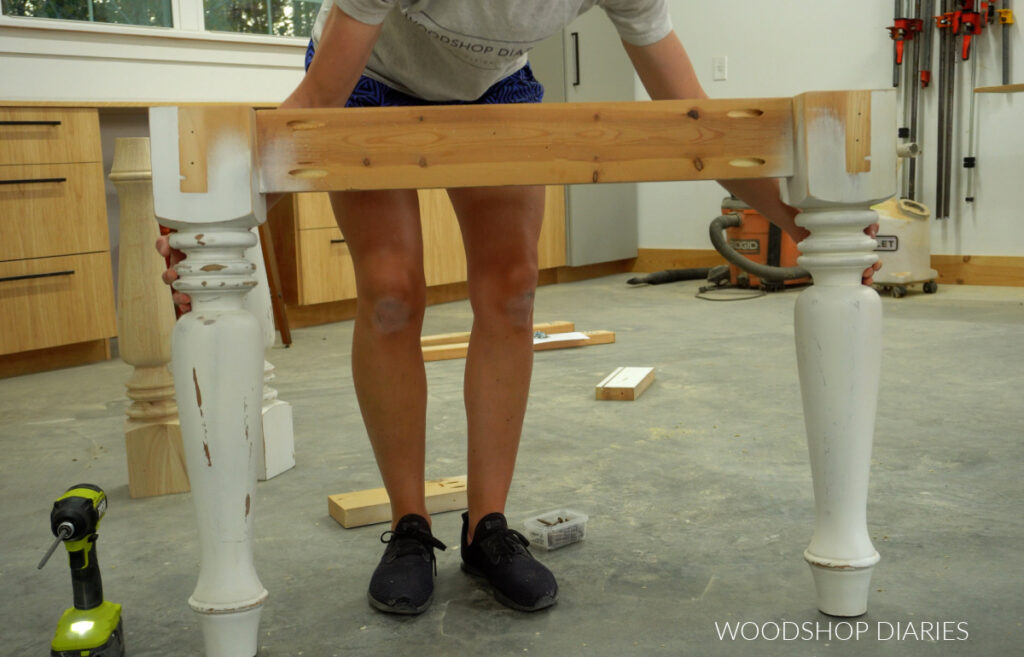 How to Build a Basic DIY Farmhouse Dining Table | with video!