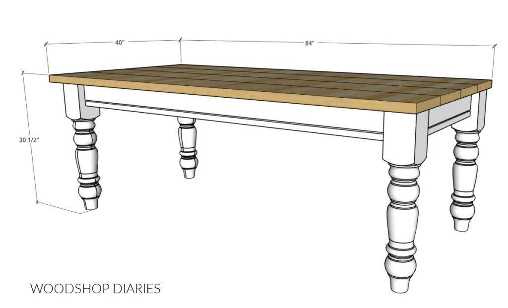 How to Build a Basic DIY Farmhouse Dining Table | with video!