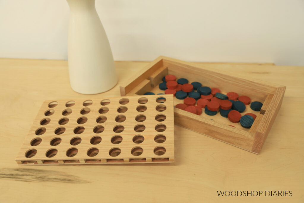 DIY Wooden 4 in a Row Game Board