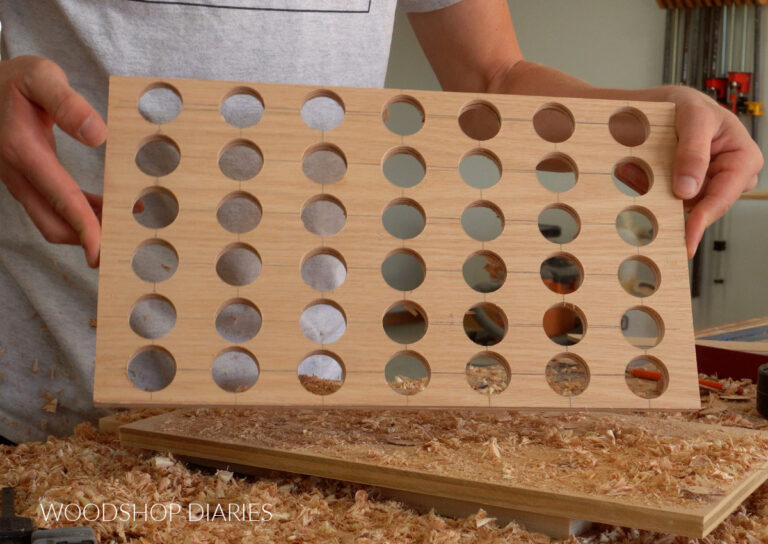DIY Wooden 4 in a Row Game Board