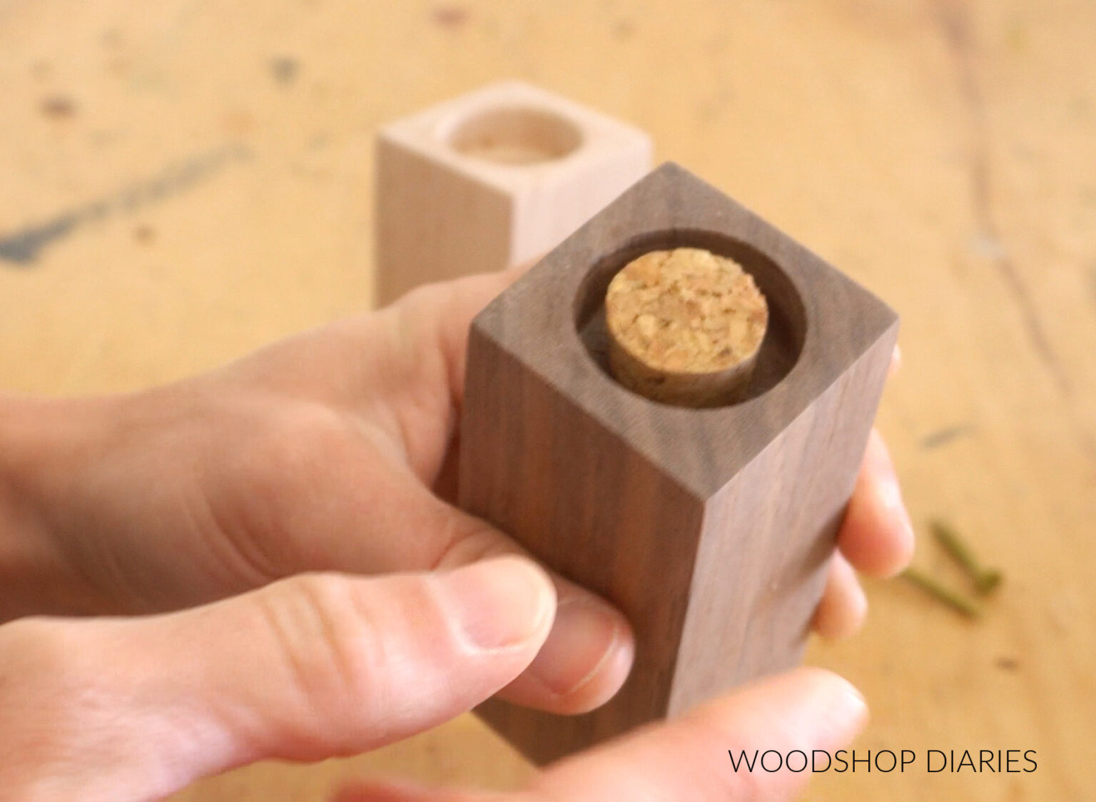DIY Wooden Salt and Pepper Shakers