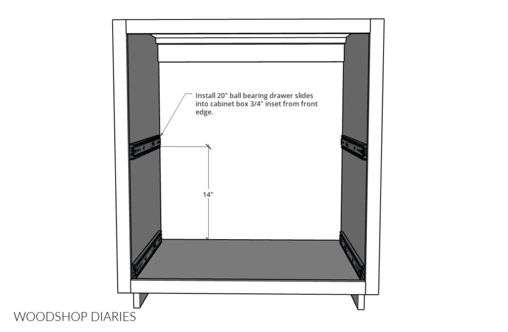 How to Build a Pull Out Shelf Cabinet | PRINTABLE PLANS