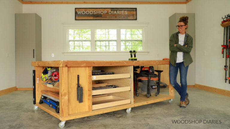 How to Build a Large Mobile Workbench with Storage