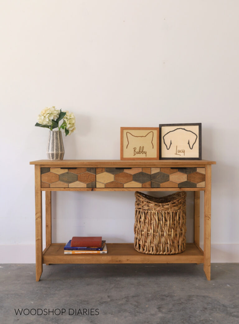 DIY Console Table with Drawers | BUILDING PLANS
