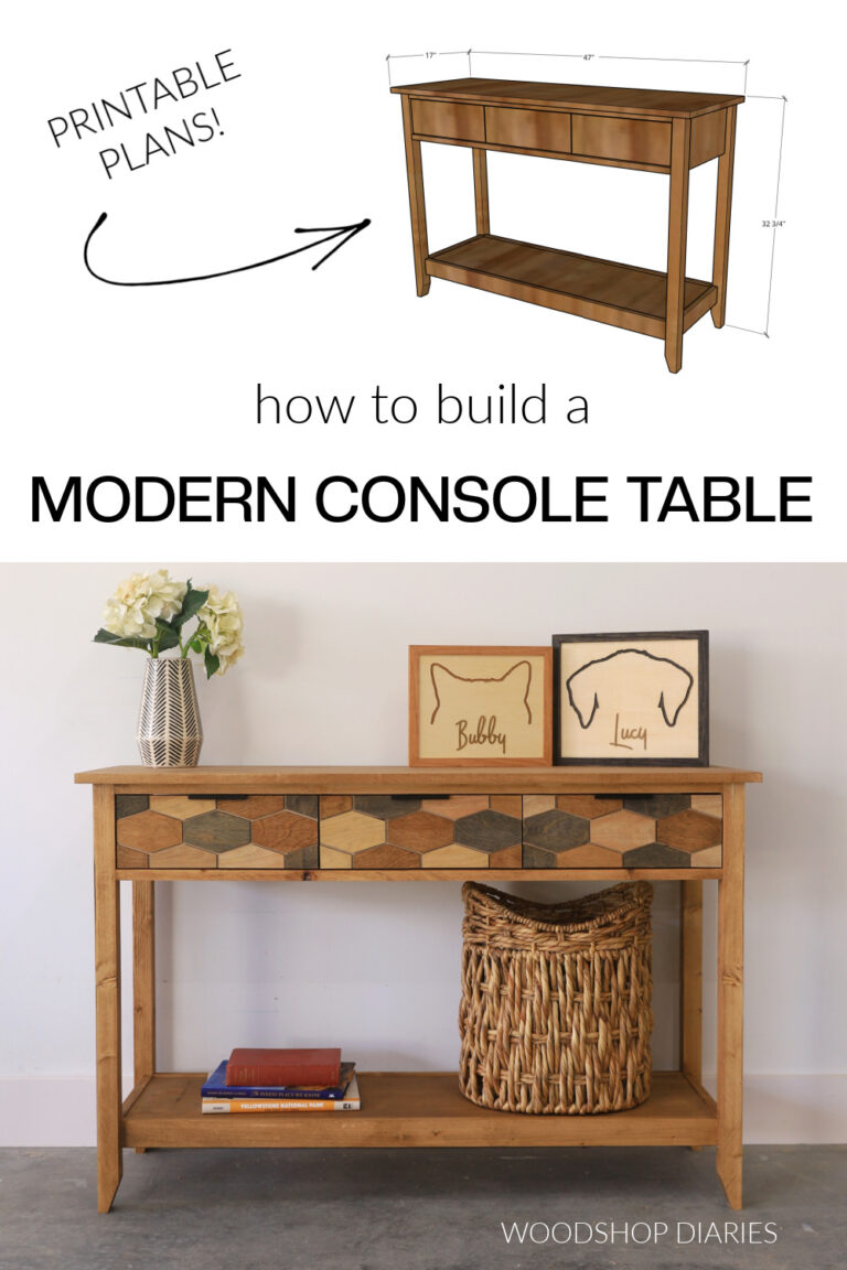 DIY Console Table with Drawers | BUILDING PLANS