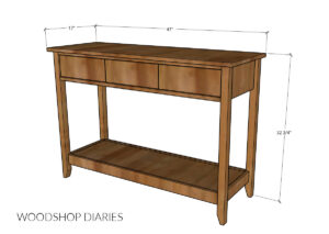 DIY Console Table with Drawers | BUILDING PLANS