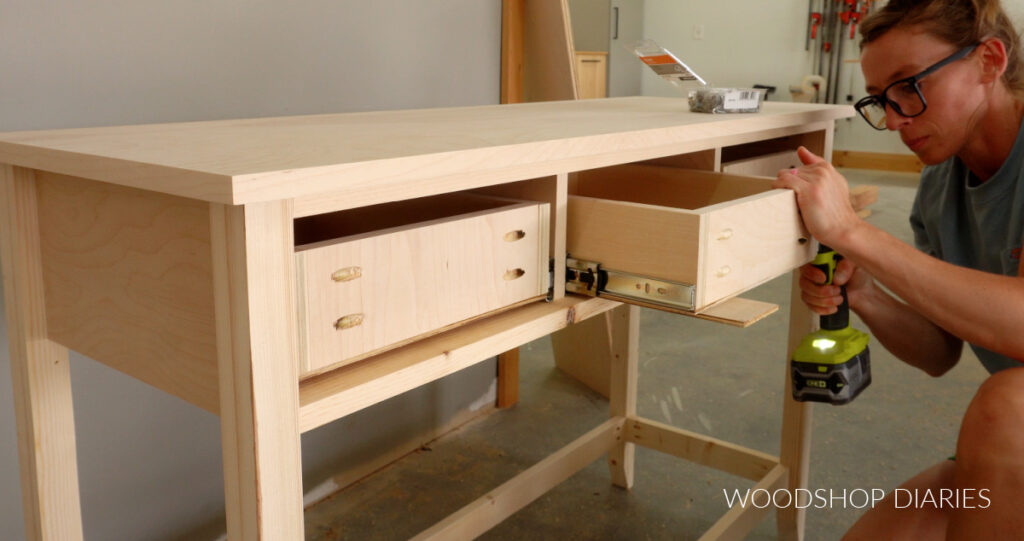DIY Console Table with Drawers | BUILDING PLANS
