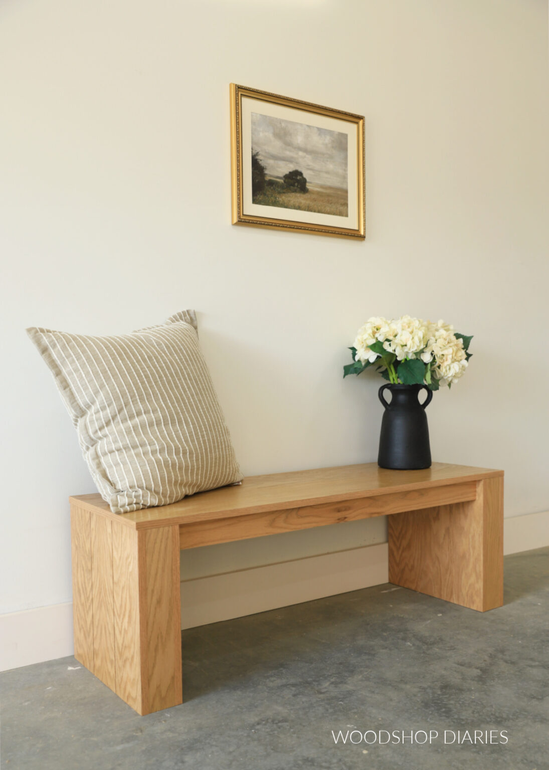 How to Build a Chunky Modern Bench | with printable plans!