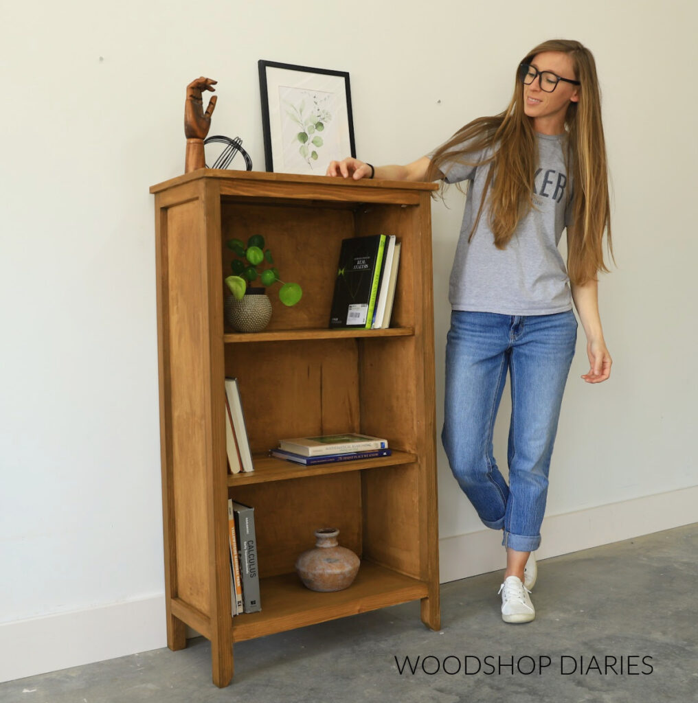 DIY Small Rustic Bookcase
