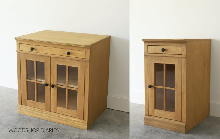 DIY Modular Glass Door Base Cabinets | PRINTABLE PLANS